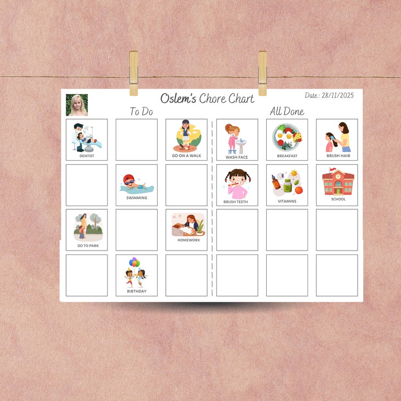Editable Chore Cards & Chart, Toddler Daily Rhythm, Visual Chore Cards ...