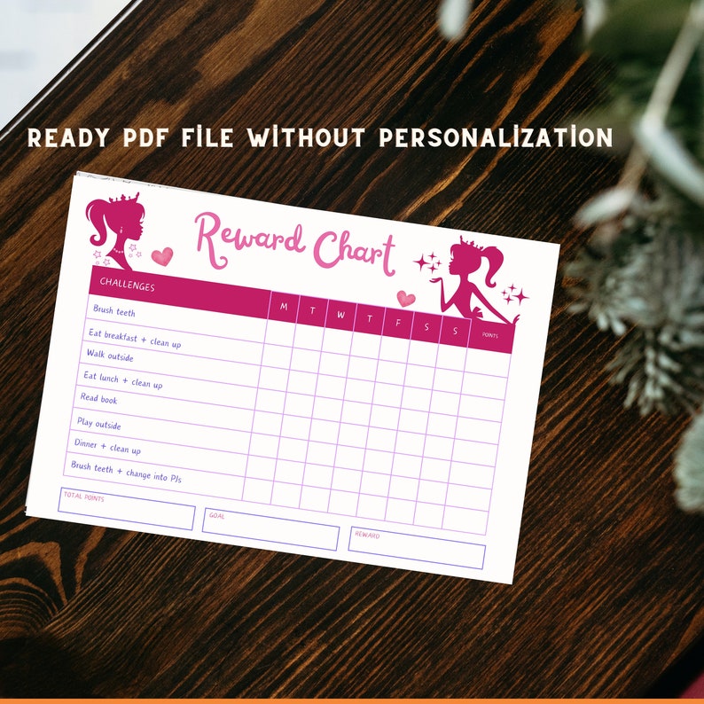 Barbie Princess Chore Chart , Positive Reinforcement for Girls ...