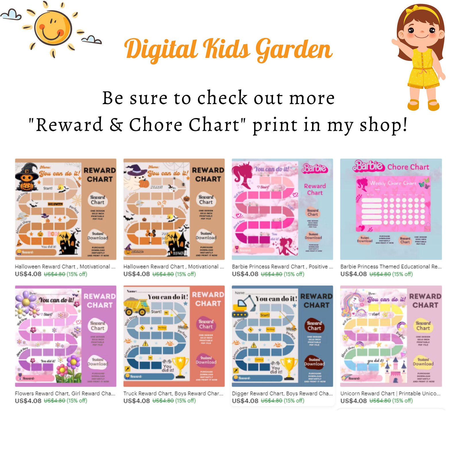 Barbie Princess Chore Chart , Positive Reinforcement for Girls ...