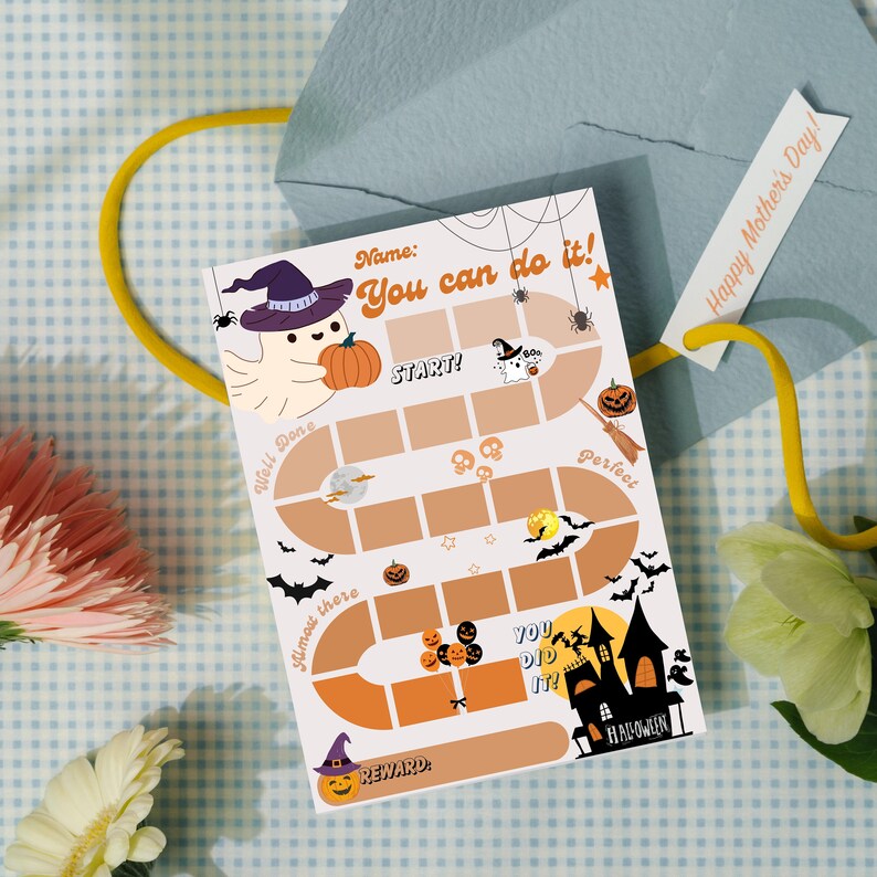 Halloween Reward Chart , Motivational Kids' Visual Incentive Board ...