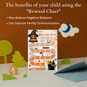 Halloween Reward Chart , Motivational Kids' Visual Incentive Board ...
