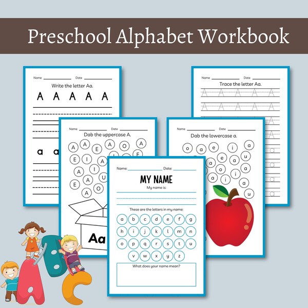Preschool Workbook - Etsy