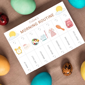 Editable Morning and Evening Routine Flip Chart, Visual Schedule for ...