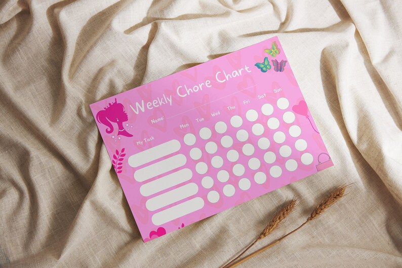 Barbie Princess Themed Educational Reward Chart Motivational - Etsy