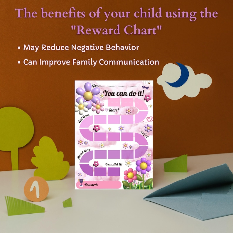 Flowers Reward Chart, Girl Reward Chart, Printable Chore Chart ...