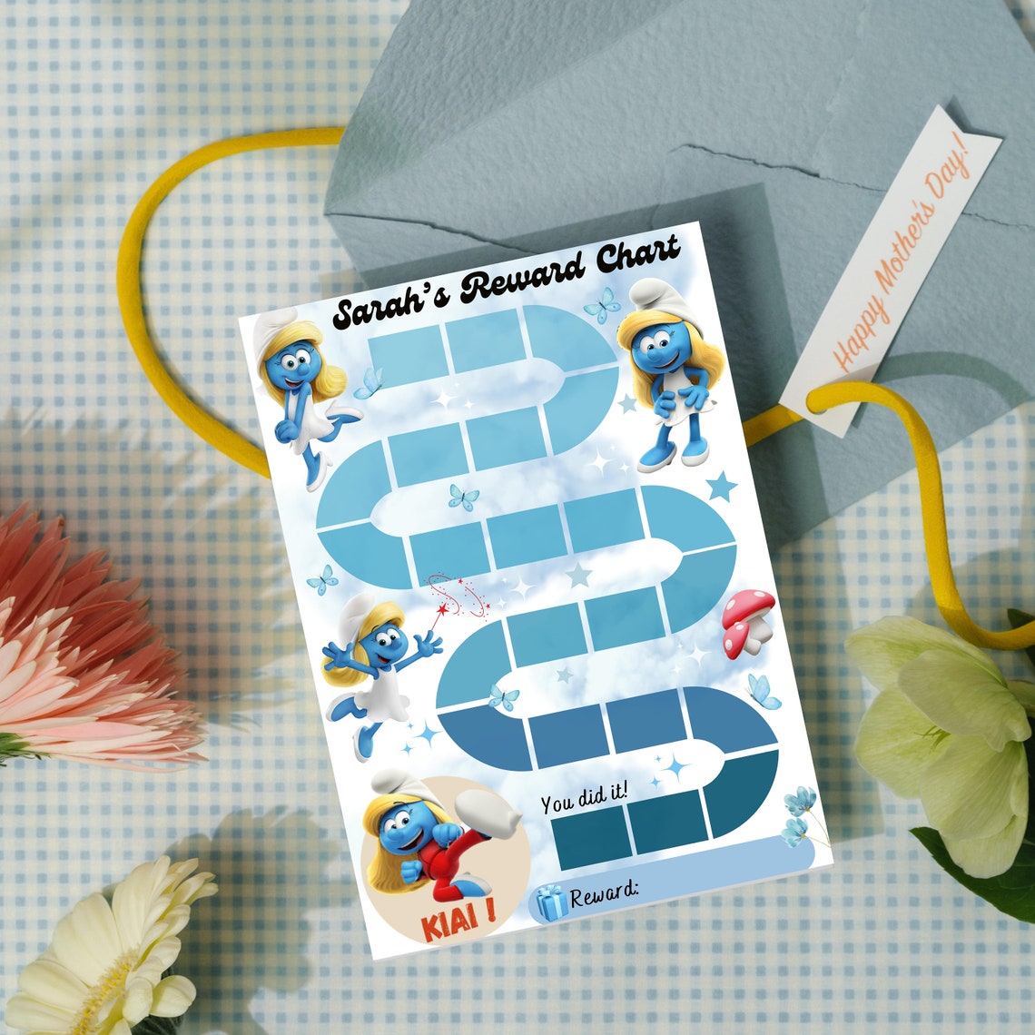 Smurfs Reward Chart, Smurfs Educational Chore Chart, Routine ...