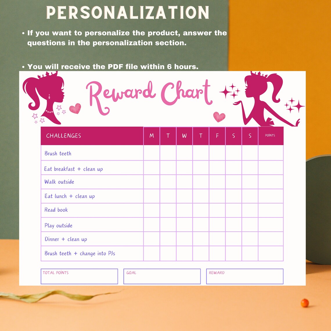 Barbie Princess Chore Chart , Positive Reinforcement for Girls ...