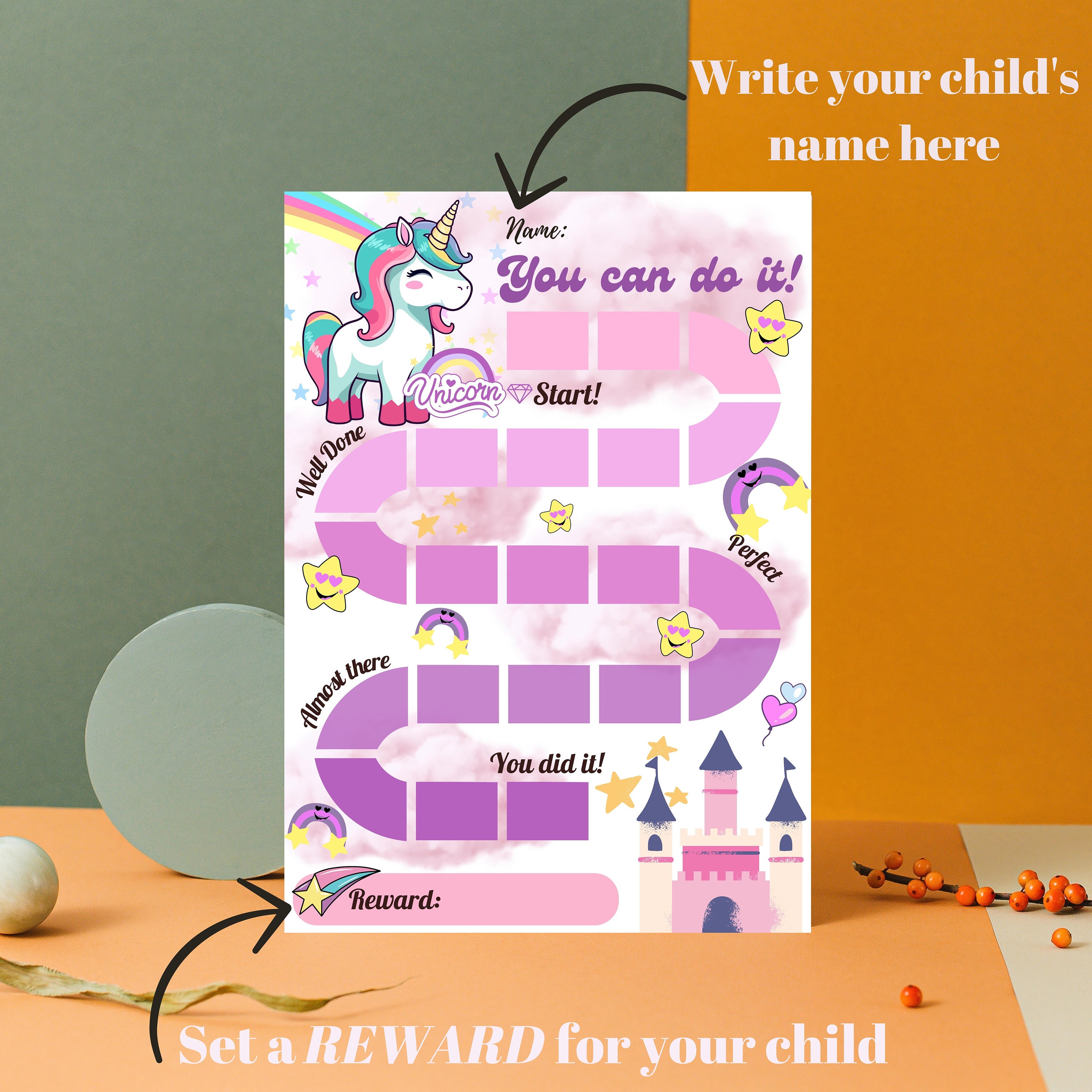Unicorn Reward Chart | Printable Unicorn Behavior Chart | Daily Chore ...