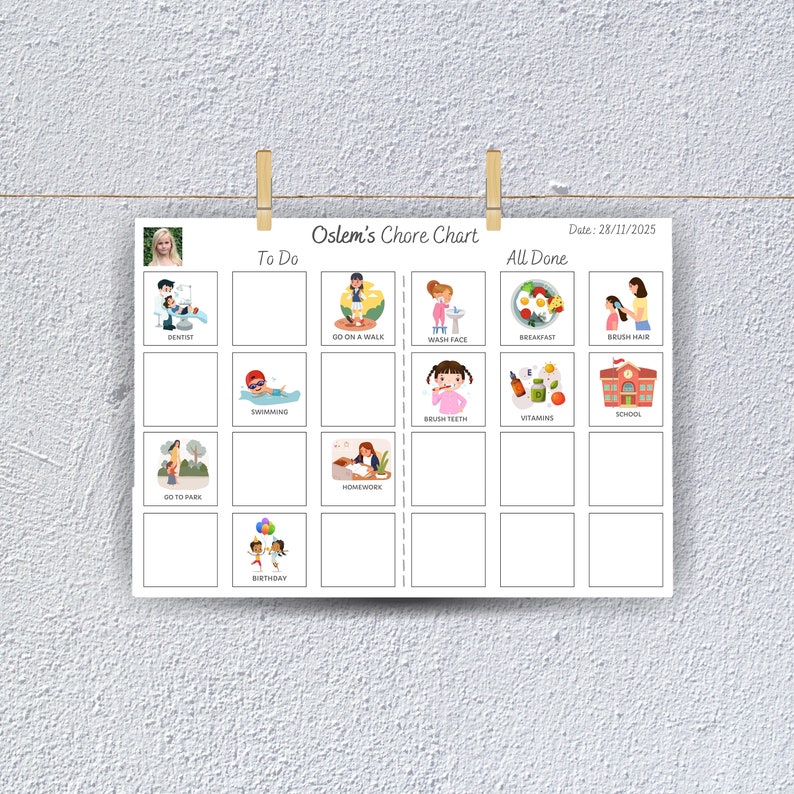 Editable Chore Cards & Chart, Toddler Daily Rhythm, Visual Chore Cards ...