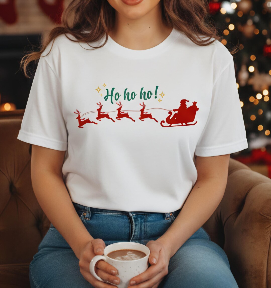 Ho Ho Ho Christmas Printable | Santa Sleigh Digital Download | Xmas ...