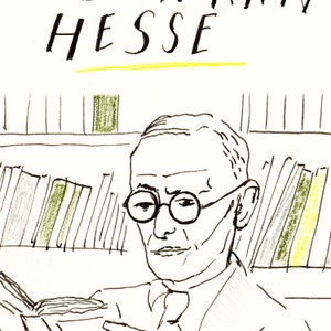 Hermann Hesse Classic Matte Paper Poster Hermann Hesse Drawing Hermann ...