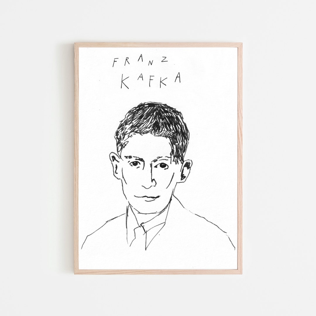 Franz Kafka Classic Matte Paper Poster Franz Kafka Drawing Kafka Print ...
