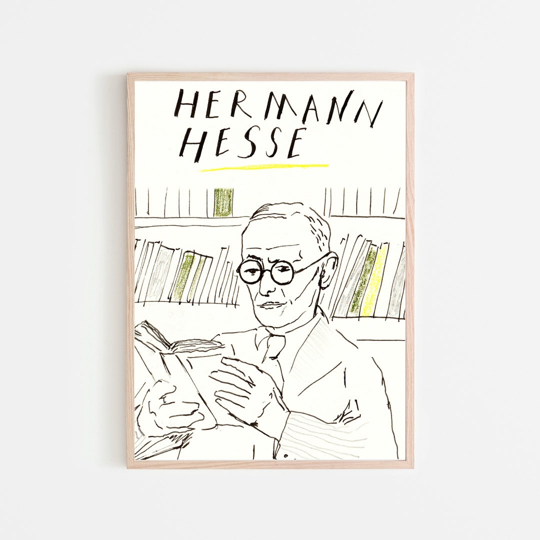 Hermann Hesse Classic Matte Paper Poster Hermann Hesse Drawing Hermann ...