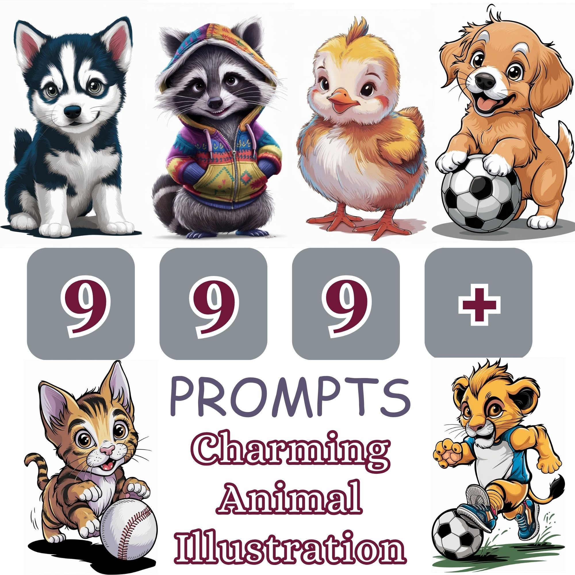 999 Popular Now Ideogram Prompts for Creative Projects Charming Animal ...