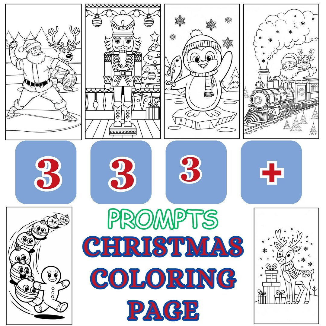 999+ Ideogram AI Prompts for Christmas Coloring Pages Popular Now ...