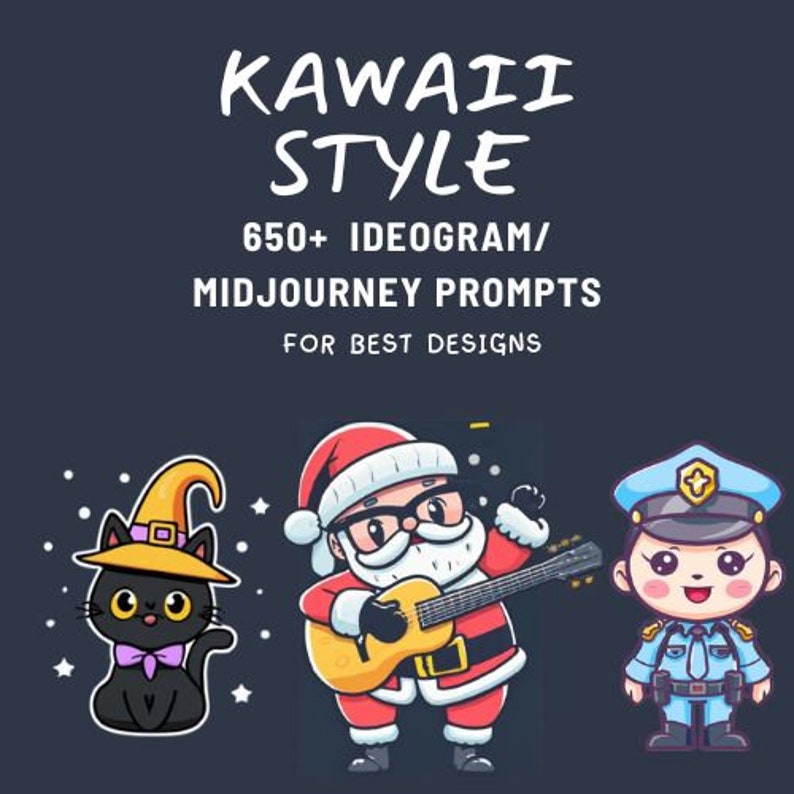 650 Cute Kawaii Stickers Popular Right Now Ideogram.ai/ Midjourney.com ...