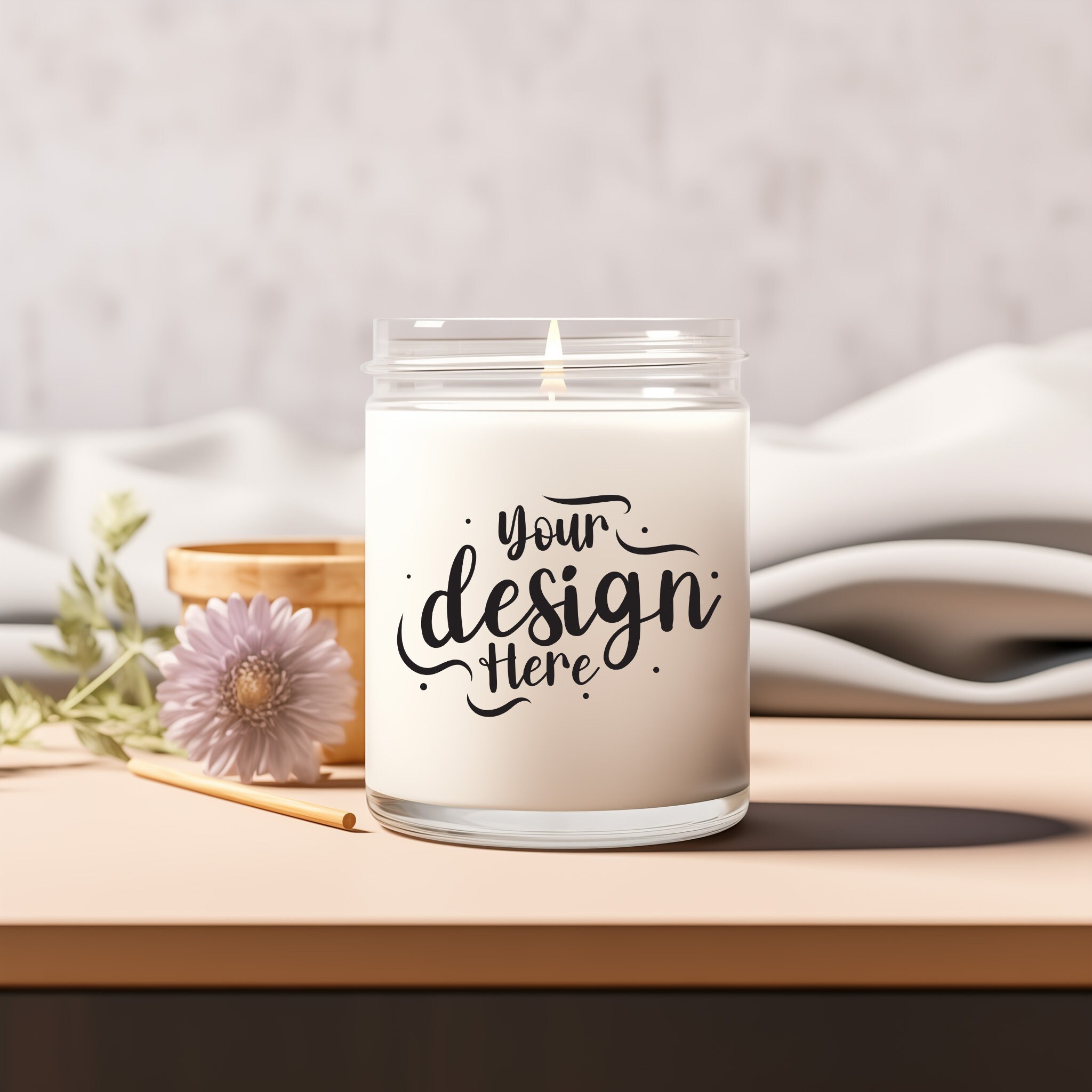 Candle Mockup Bundle, Jar Candle Mock Up, Winter Candle Mockup, Soy ...