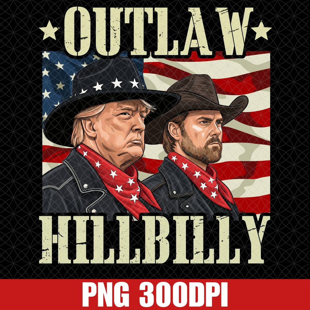 Trump Vance Cowboy Png, Western Outlaw and Hillibilly Png, MAGA Trump ...
