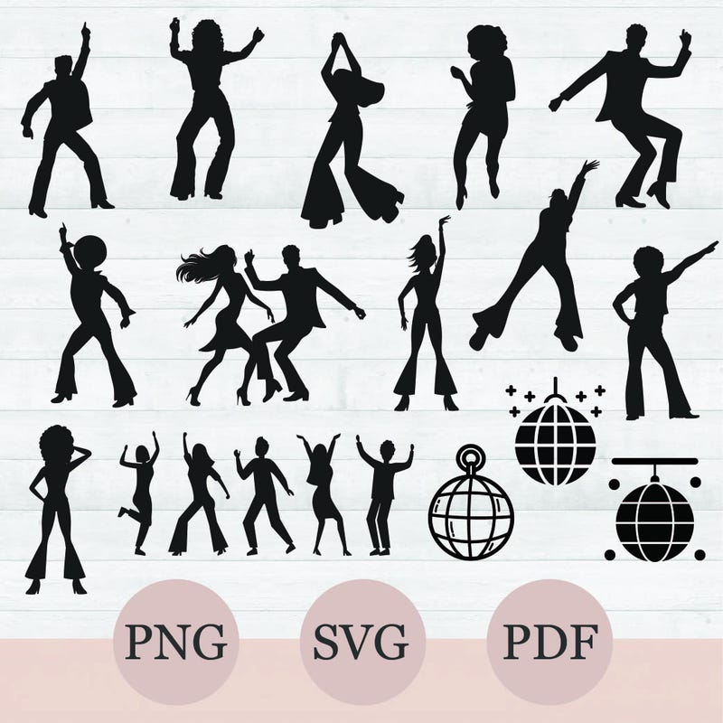 Disco Dancer Clipart - Etsy