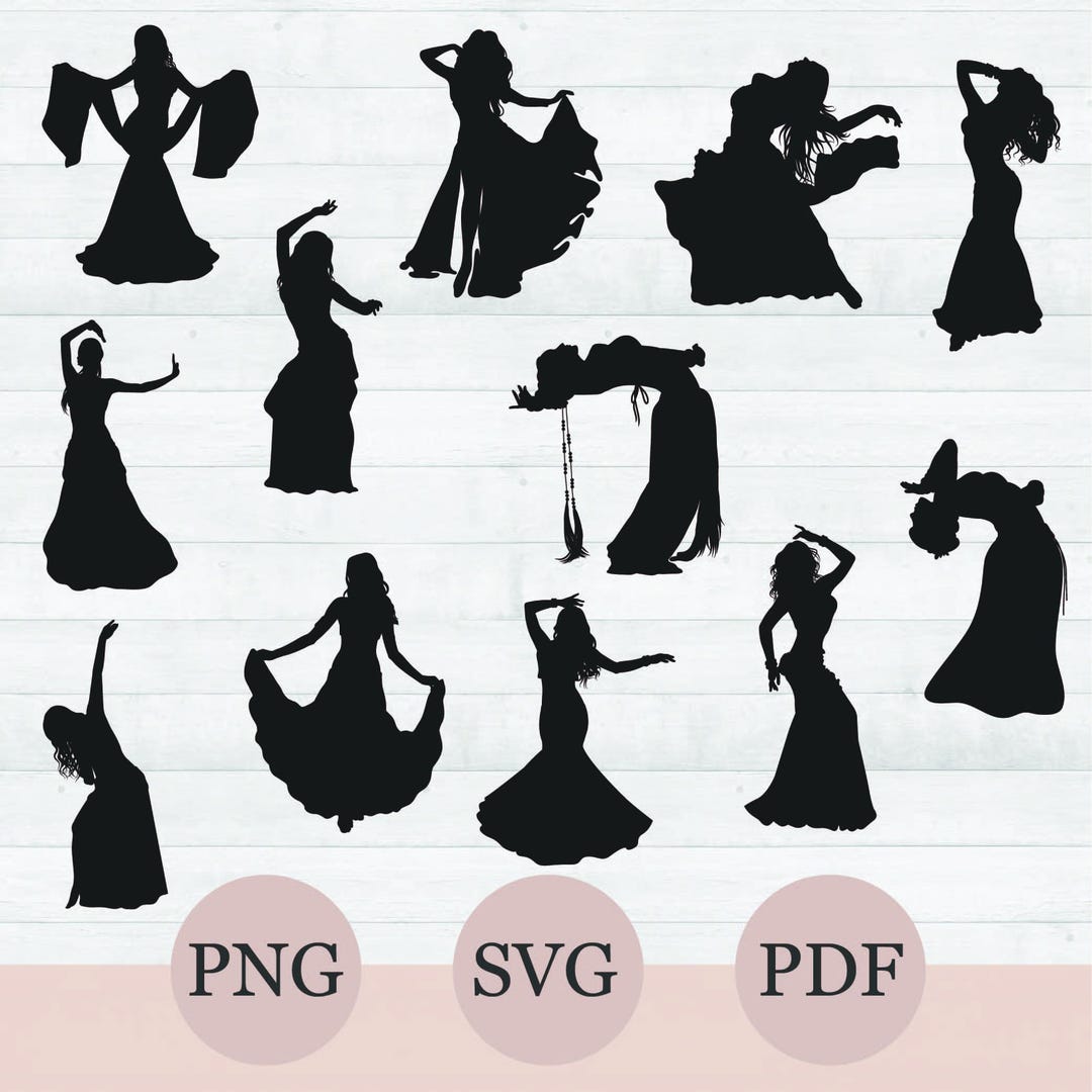 Belly Dance Svg Bundle, Belly Dancing Vector, 12 Arabic Dance Svg ...