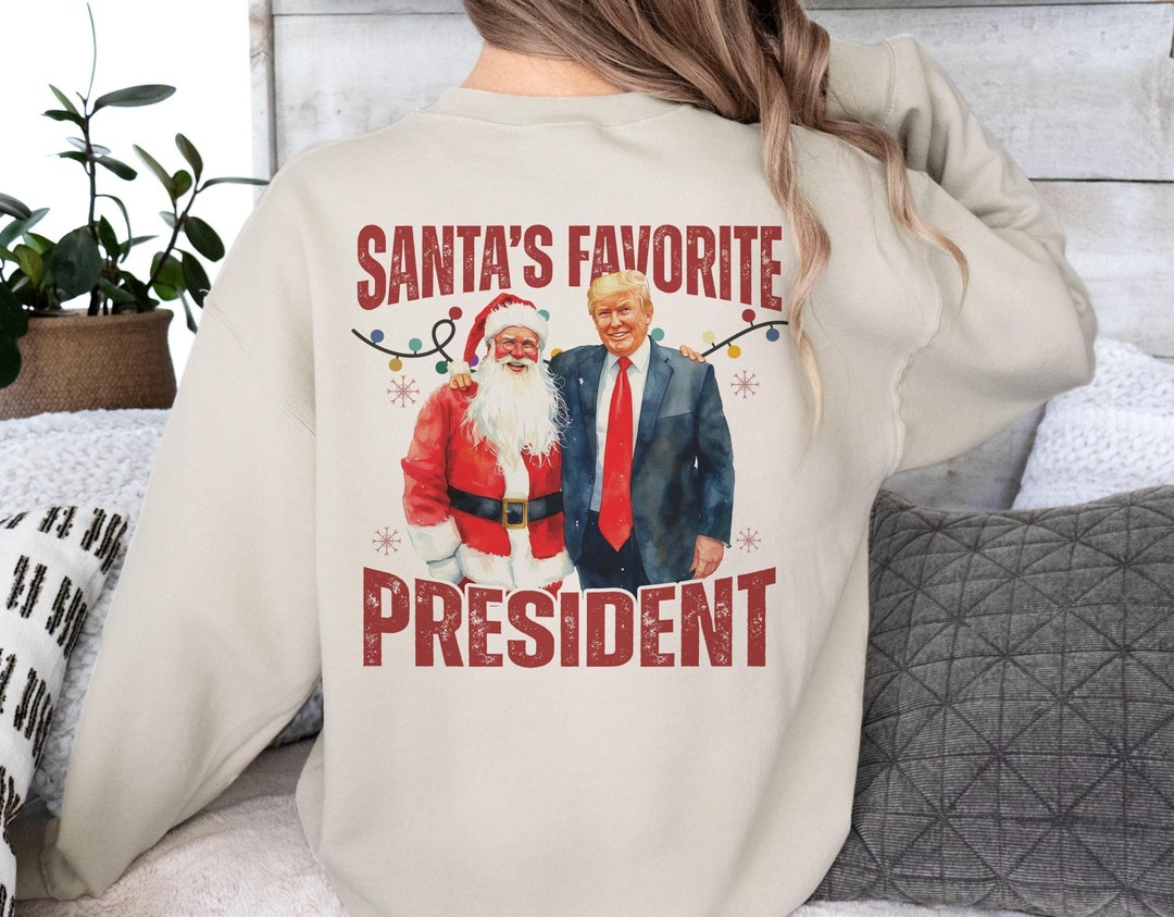 Santa's Favorite President Png, Watercolor Trump Christmas Png, Trump ...