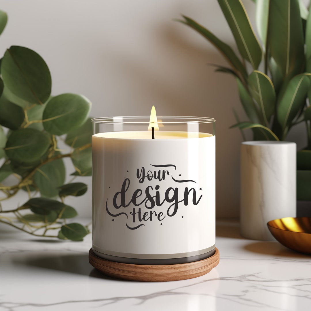 9 Oz Candle Mockup, White Candle Mock-up, 9 Oz Candle Mock Up, Scented ...
