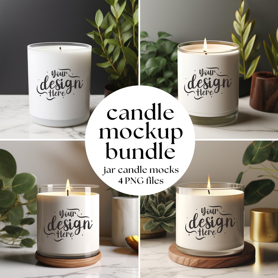Blank Scented Candle Mock up Bundle, Soy Candle Mockup, Candle Mock-up ...