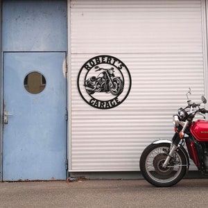 Customizable Round Chopper Signs - Personalized Motorbike Named Wall ...