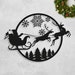 Santa Sleigh Metal Wall Art – Rustic Christmas Decoration - Etsy