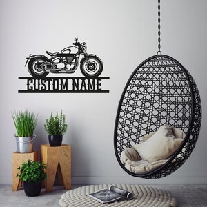 Custom Bobber Garage Signs - Personalized Motorcycle Named Wall Art ...