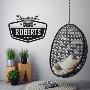 Customizable Chopper Star Sign - Personalized Motorbike - Named ...