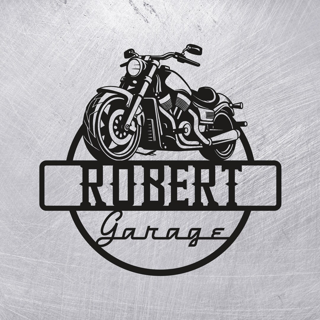 Custom Chopper Garage Signs - Personalized Motorbike Named Wall Art ...