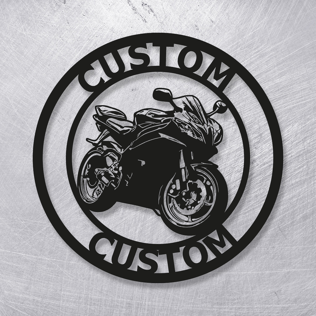Customizable Round Racing Signs - Personalized Sport Motorbike Deco ...