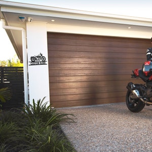 Custom Bobber Garage Signs - Personalized Motorcycle Named Wall Art ...