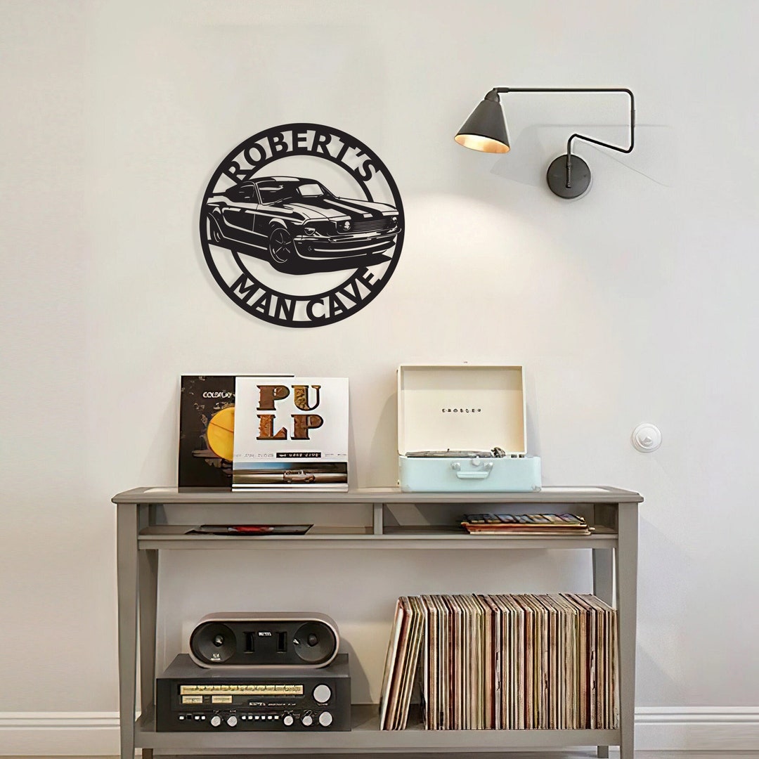 Custom Metal Garage Sign Personalized Man Cave Name Wall Art Deco Dad's ...