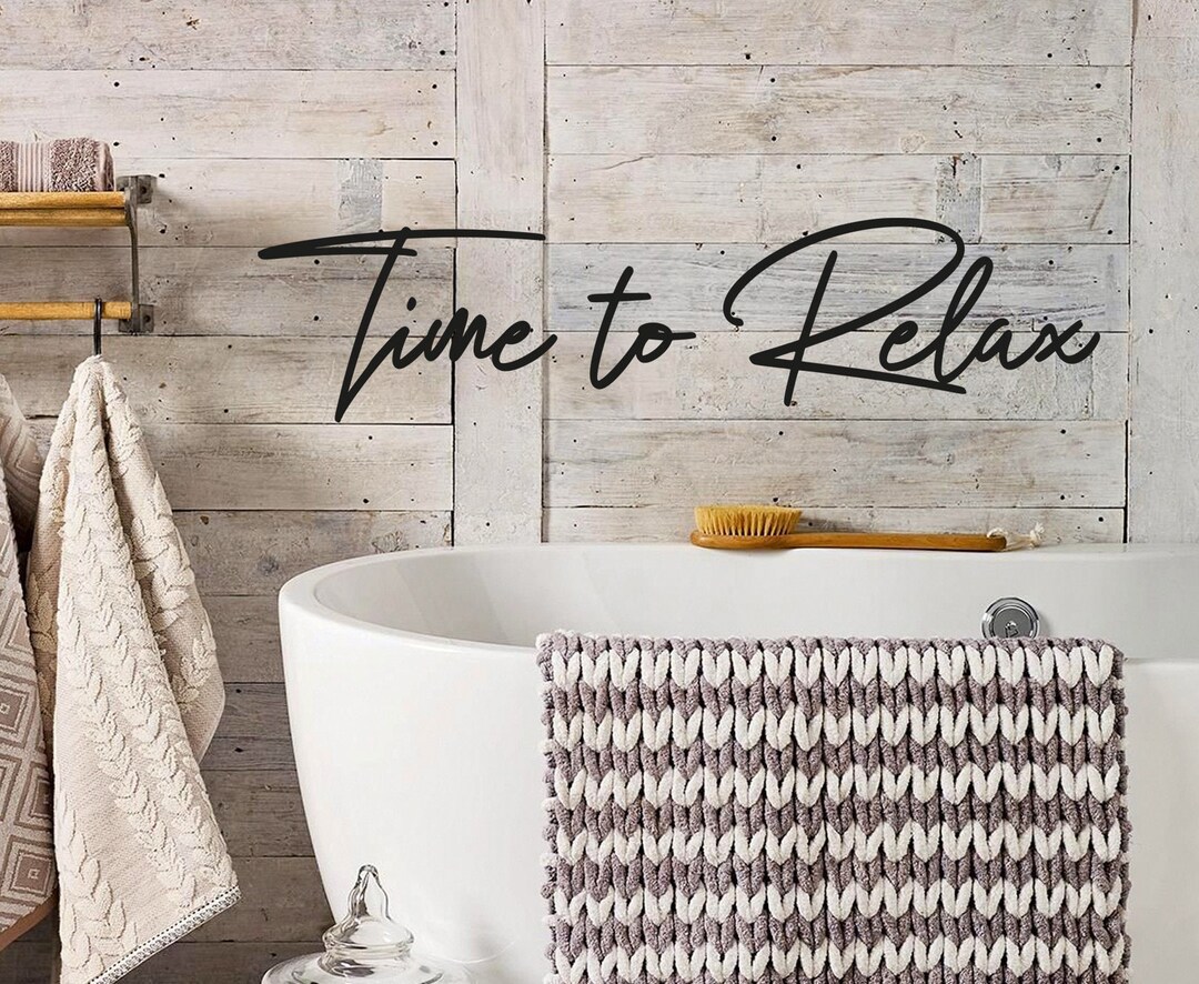 Time to Relax Metal Wall Art: Custom Name Cutout Sign - Etsy