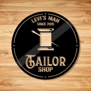 Custom Metal Tailor Shop Sign – Personalized Sewing Studio Decor - Etsy