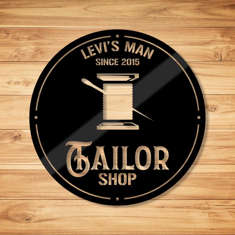 Custom Metal Tailor Shop Sign – Personalized Sewing Studio Decor - Etsy