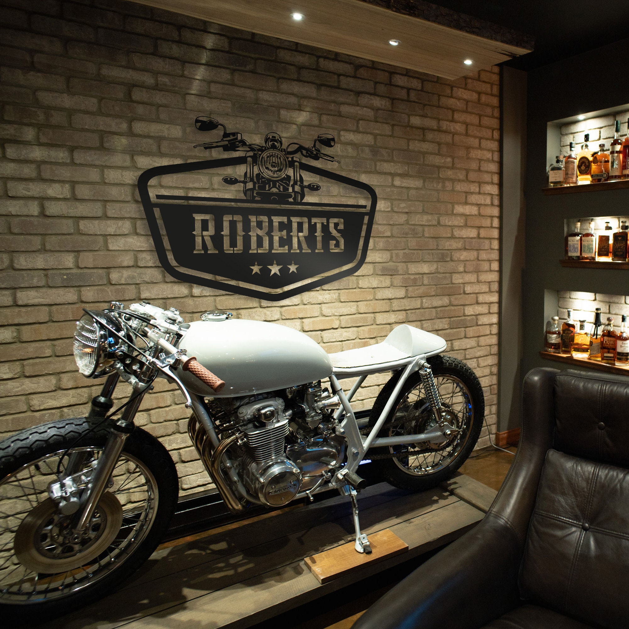 Customizable Chopper Star Sign Personalized Motorbike - Etsy