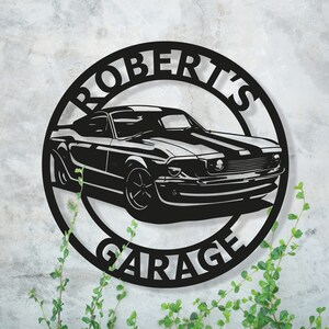 Custom Metal Garage Sign - Personalized Man Cave Name Wall Art Deco Dad ...
