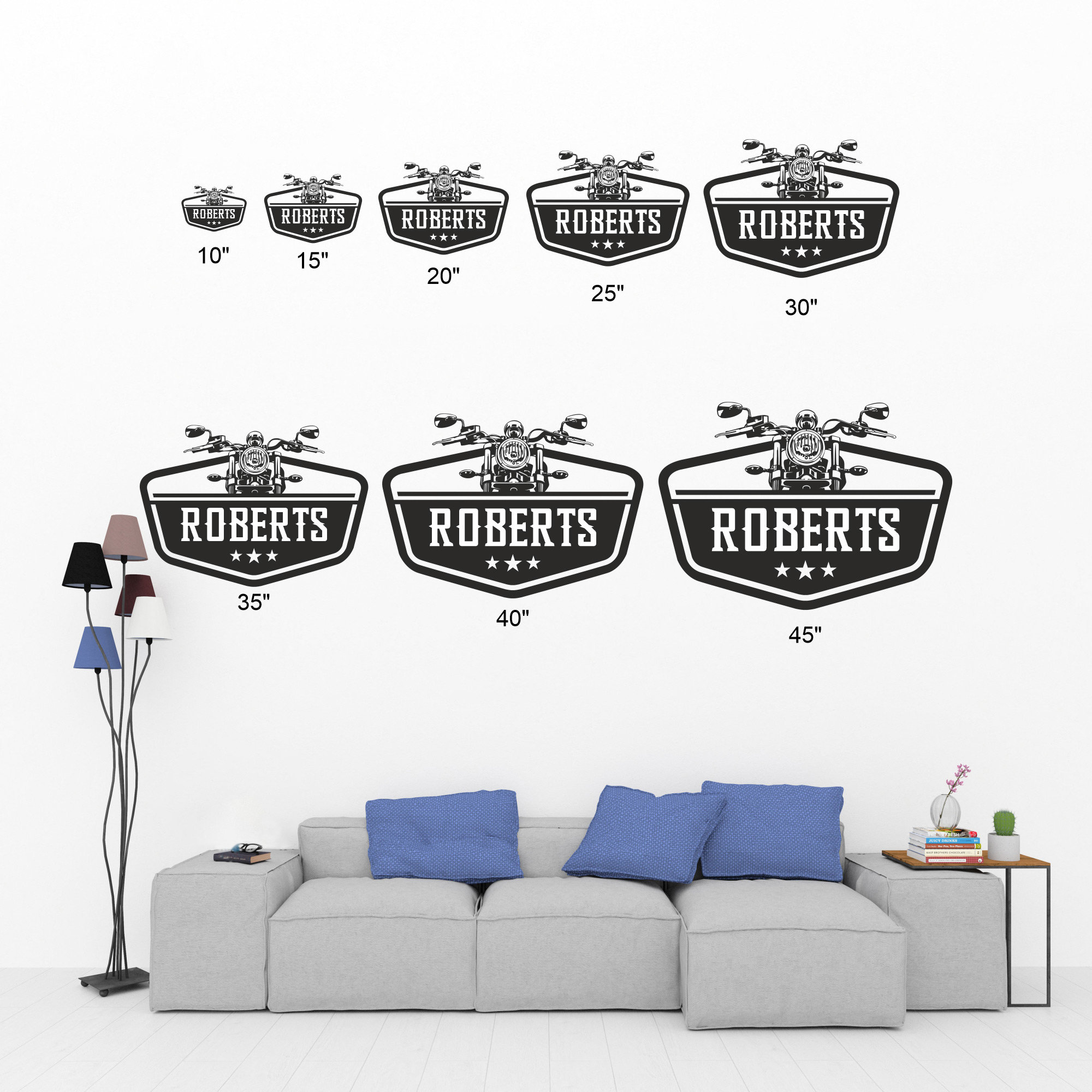 Customizable Chopper Star Sign Personalized Motorbike - Etsy