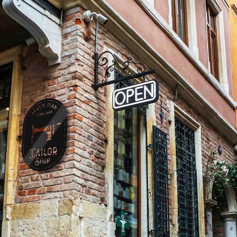 Custom Metal Tailor Shop Sign – Personalized Sewing Studio Decor - Etsy