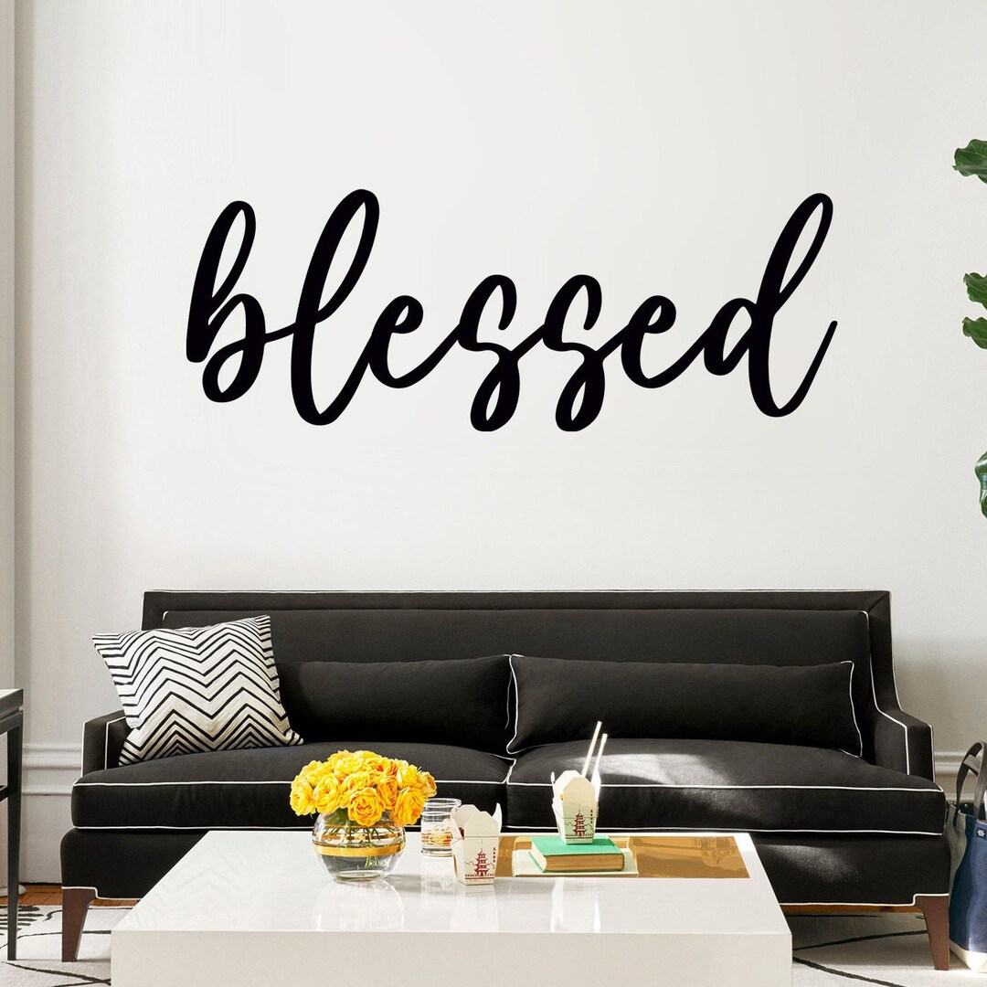 Blessed - Metal Wall Art Deco - Living Room Decoration - Bedroom Wall ...