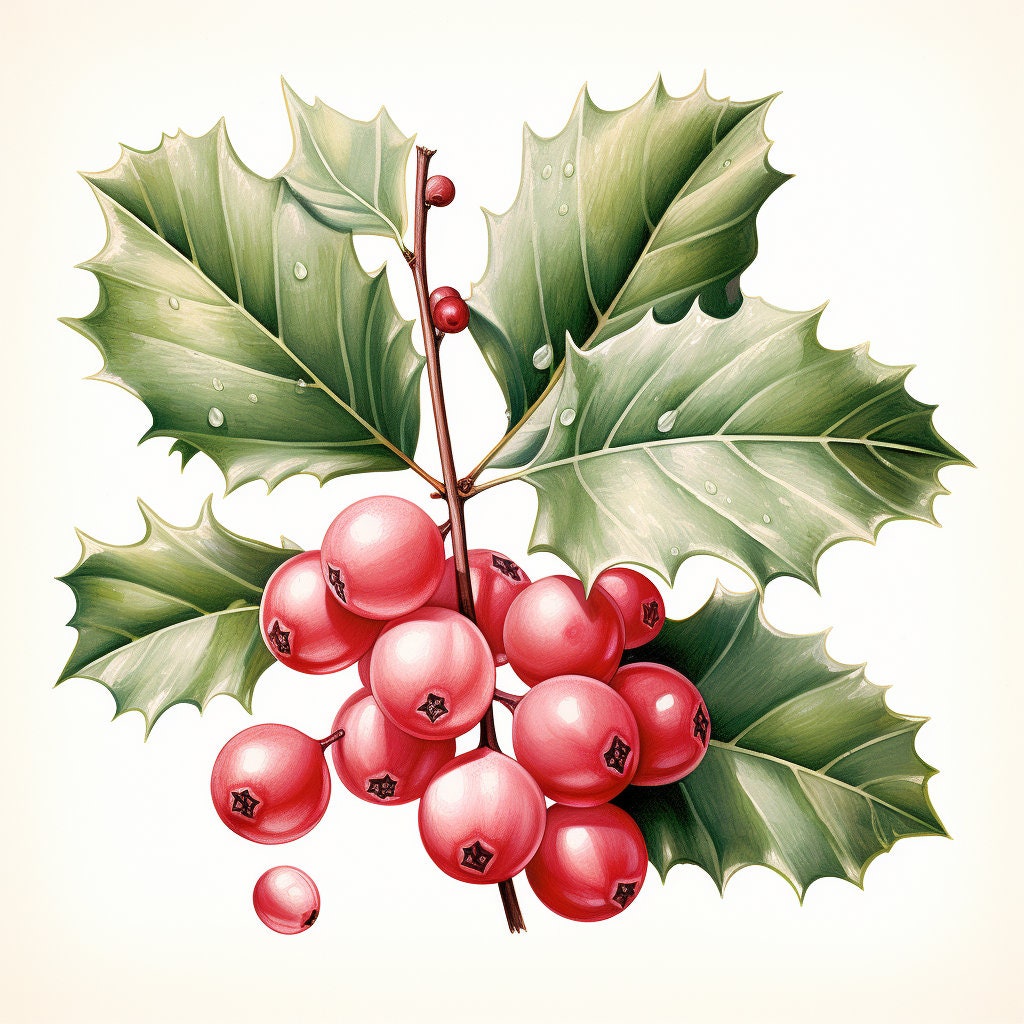 75 Watercolor Pink Christmas Clipart PNG Bundle Pink Winter Christmas ...