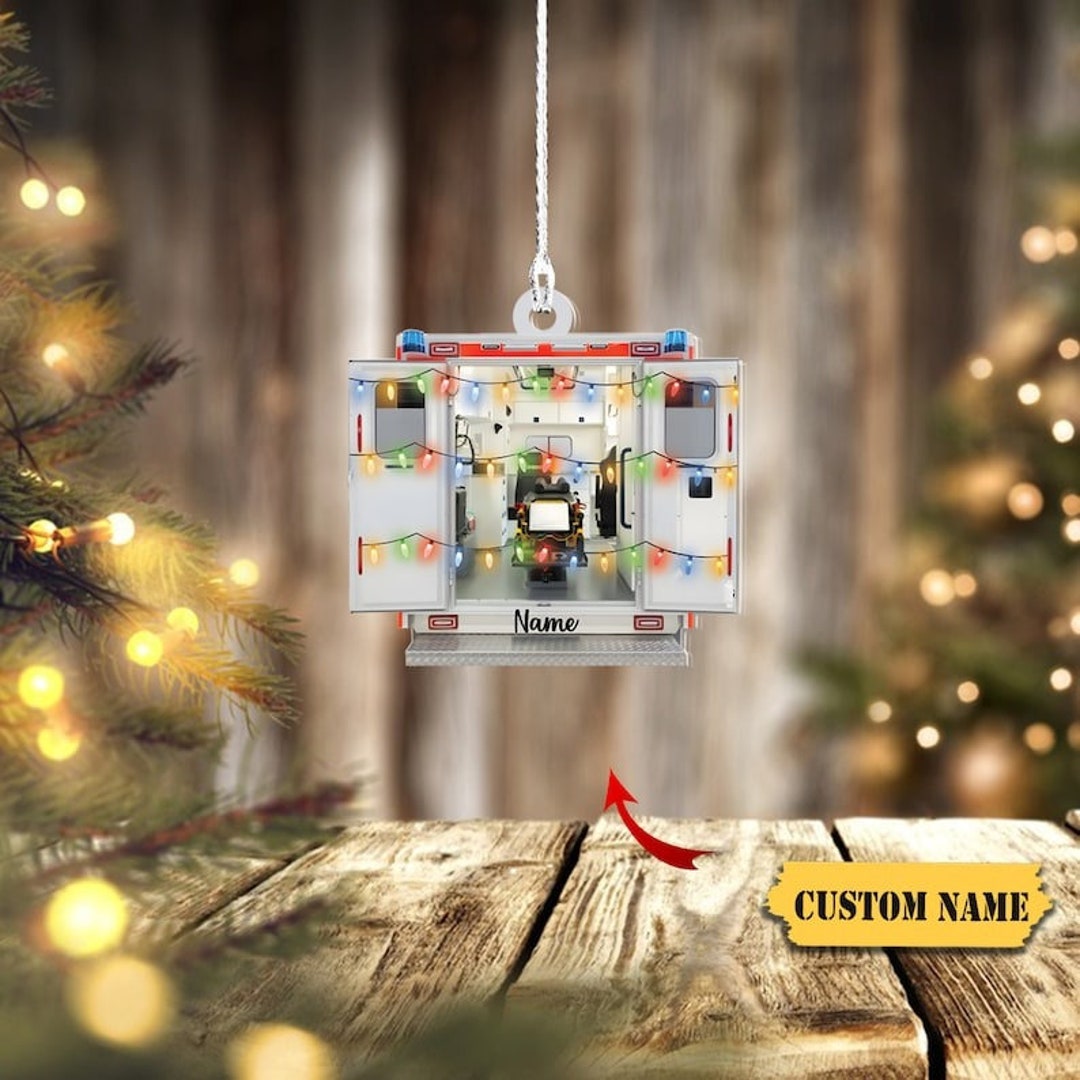 Personalized Paramedics Van Ambulance Christmas Ornament - Etsy