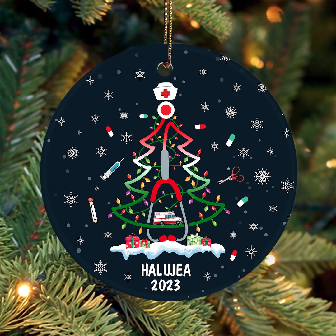 Personalized Nurse Christmas Tree Ornament Christmas Nurse - Etsy