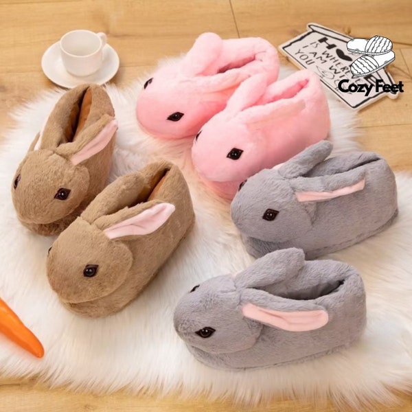 Rabbit Slippers - Etsy