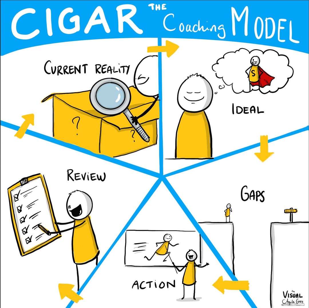 The Visual Agile Coach - the CIGAR Coaching Model - Etsy