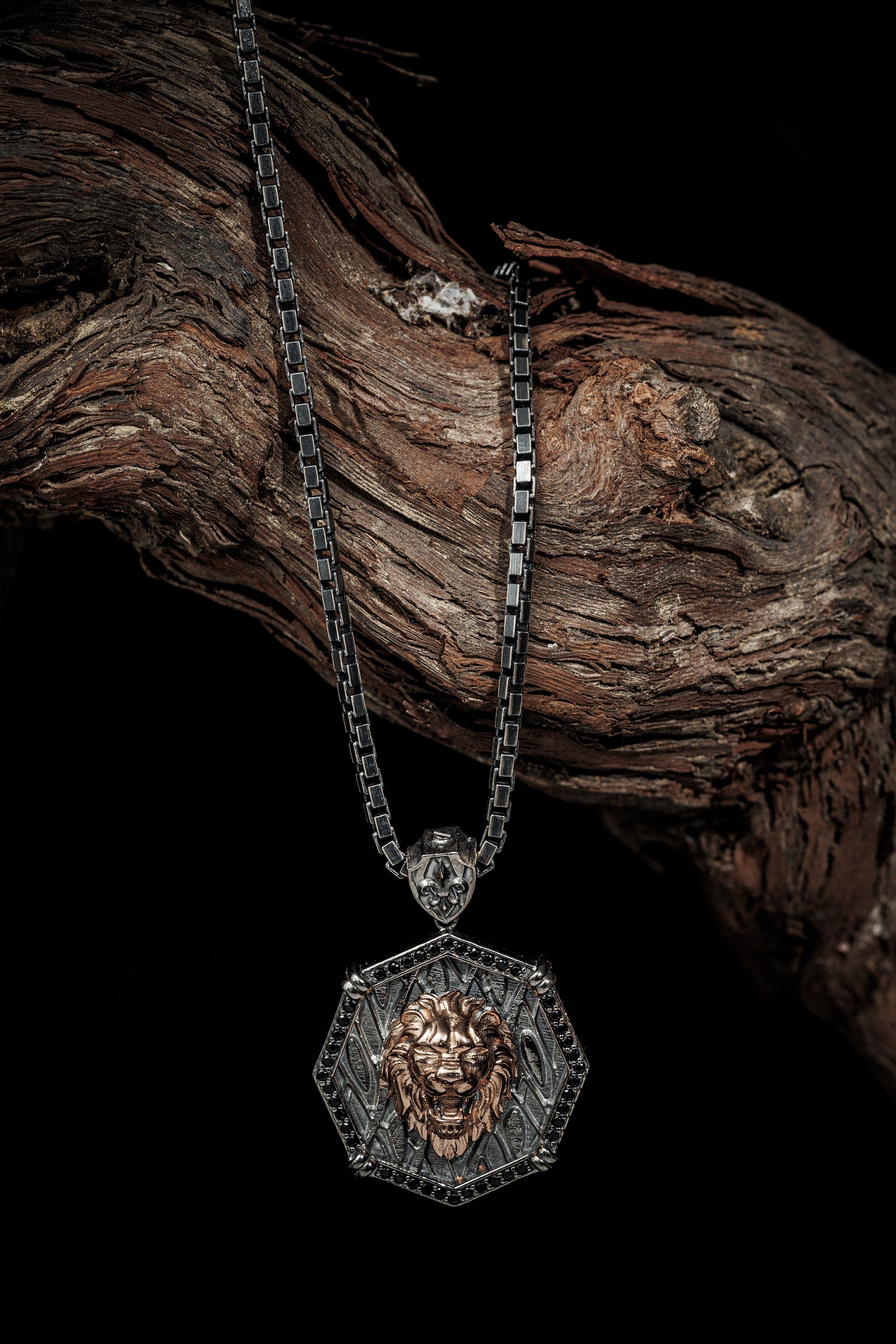 Wild Lion Silver Mens Necklace, Best Lion Men Necklace, African Lion ...