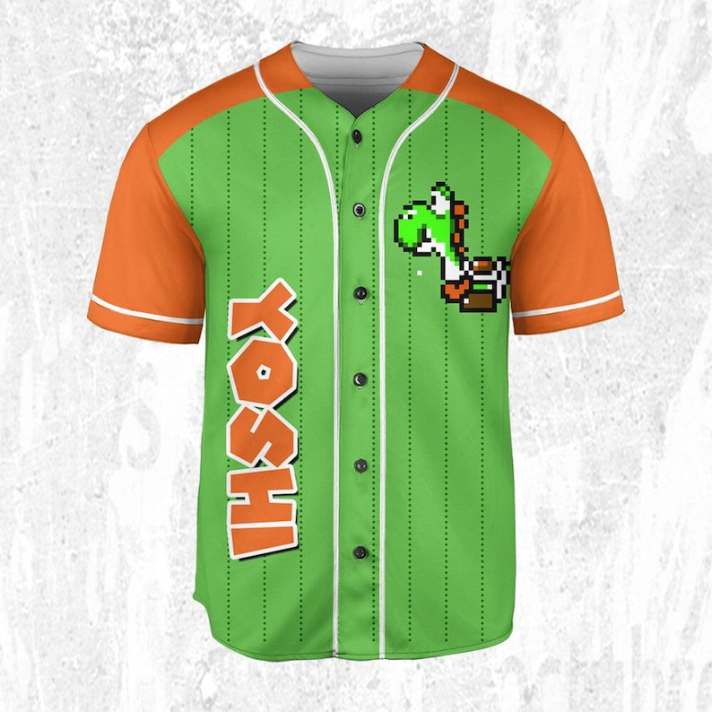 Custom Yoshi Arcade Custom Baseball Jersey Shirt Birthday - Etsy